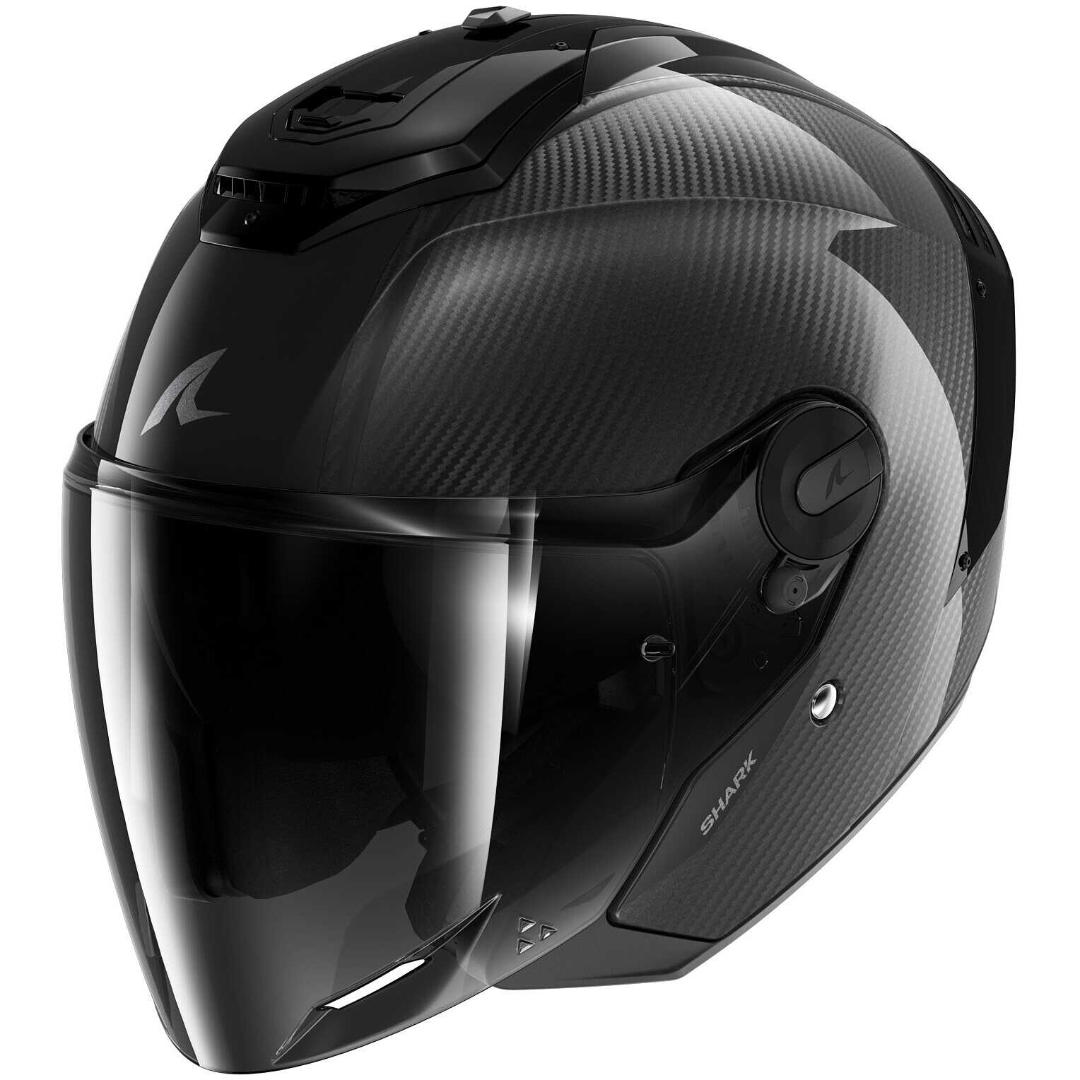 Shark RS JET CARBON BLANK Carbon Black Carbon Motorcycle Helmet For ...