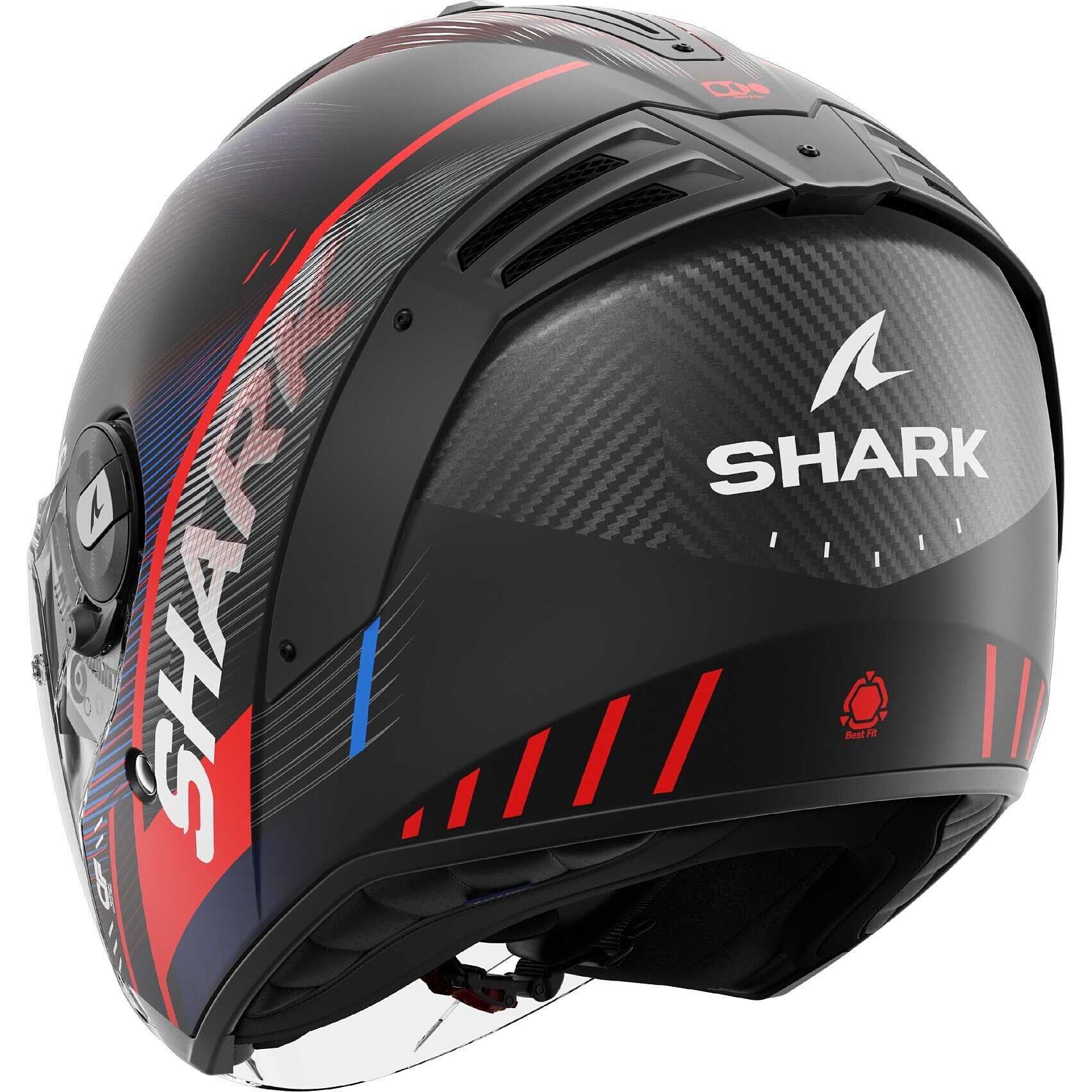 Shark RS Jet CARBON SPEED-TECH Mat Carbon Blau Rot Motorradhelm Online ...