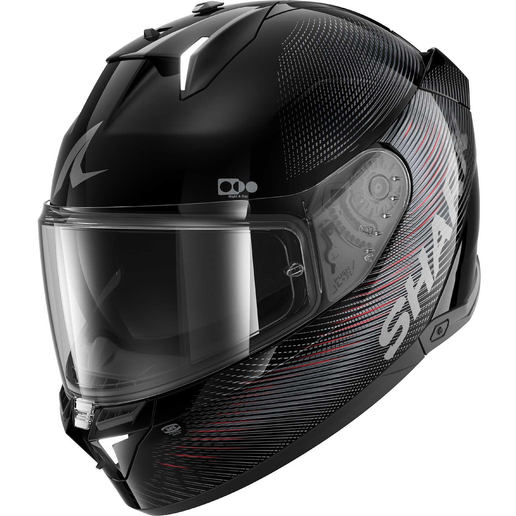 Shark SKWAL i3 SP LYNE Full Face Motorcycle Helmet Black Anthracite Red ...