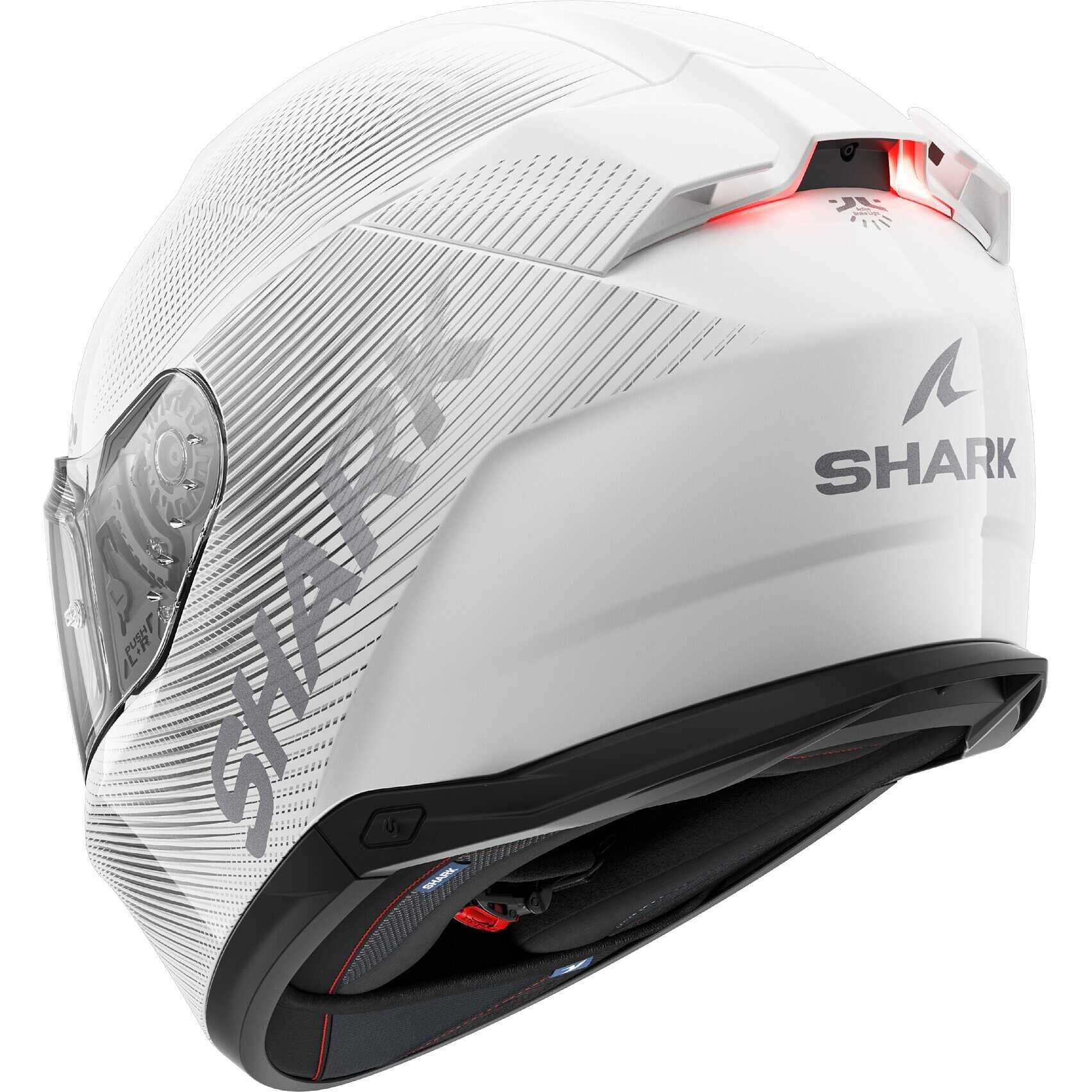 Shark SKWAL i3 SP LYNE Full Face Motorcycle Helmet White Silver For ...