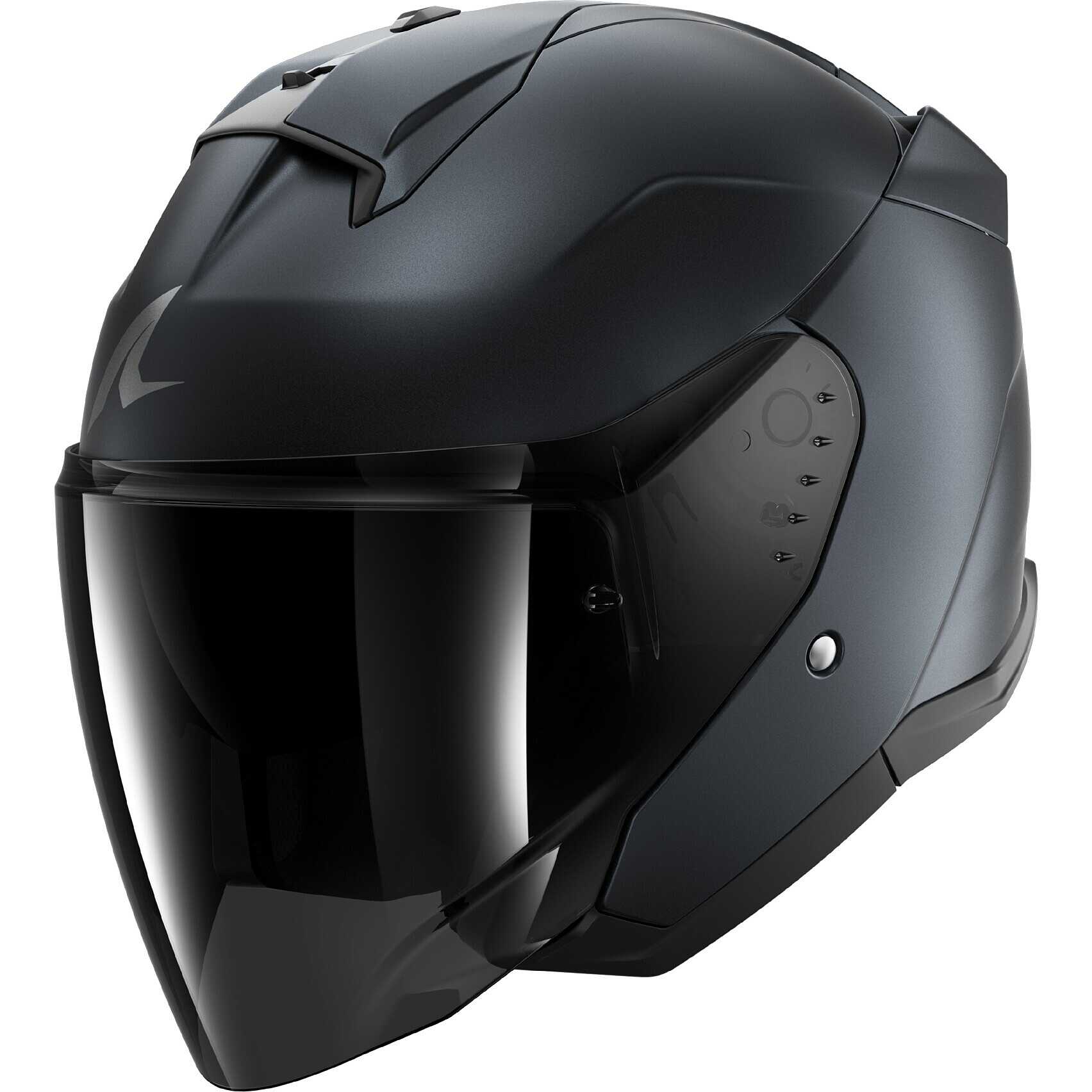 Shark SKWAL JET DARK SHADOW Jet Motorcycle Helmet Matt Steel Blue For ...