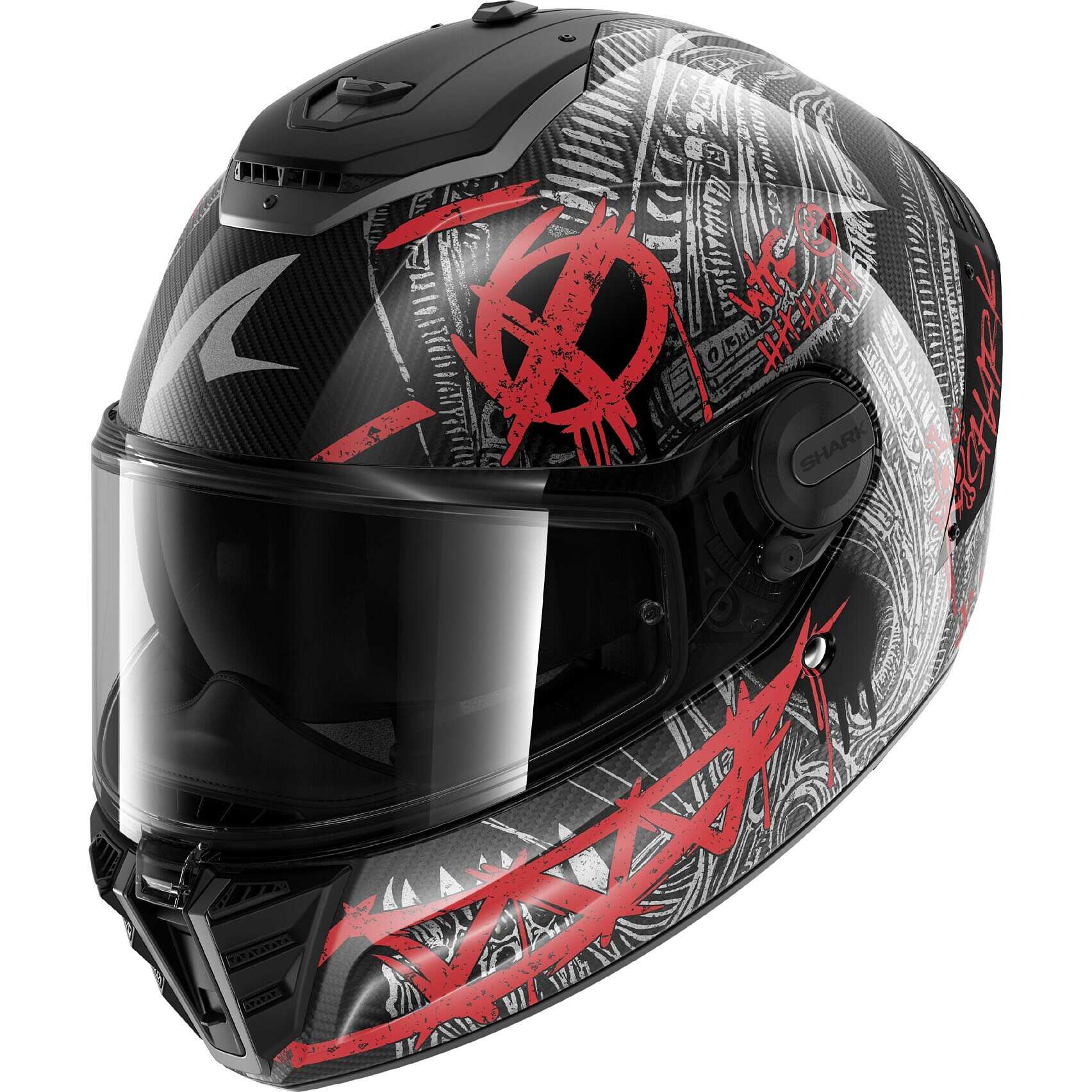 Shark SPARTAN RS CARBON SHIEVER Full Face Motorcycle Helmet Carbon ...