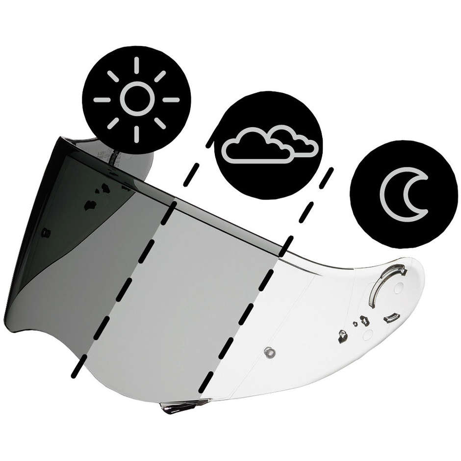 Shoei CNS-2 Photochromic Visor For Hornet Adv Helmet Pinlock Ready For ...