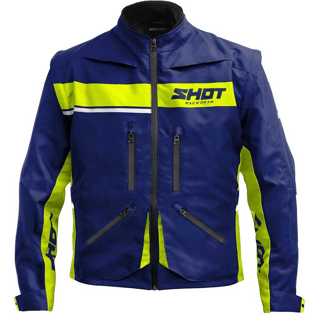 Shot CONTACT ASSAULT 2.0 Enduro Motorcycle Jacket Blue Yellow ...