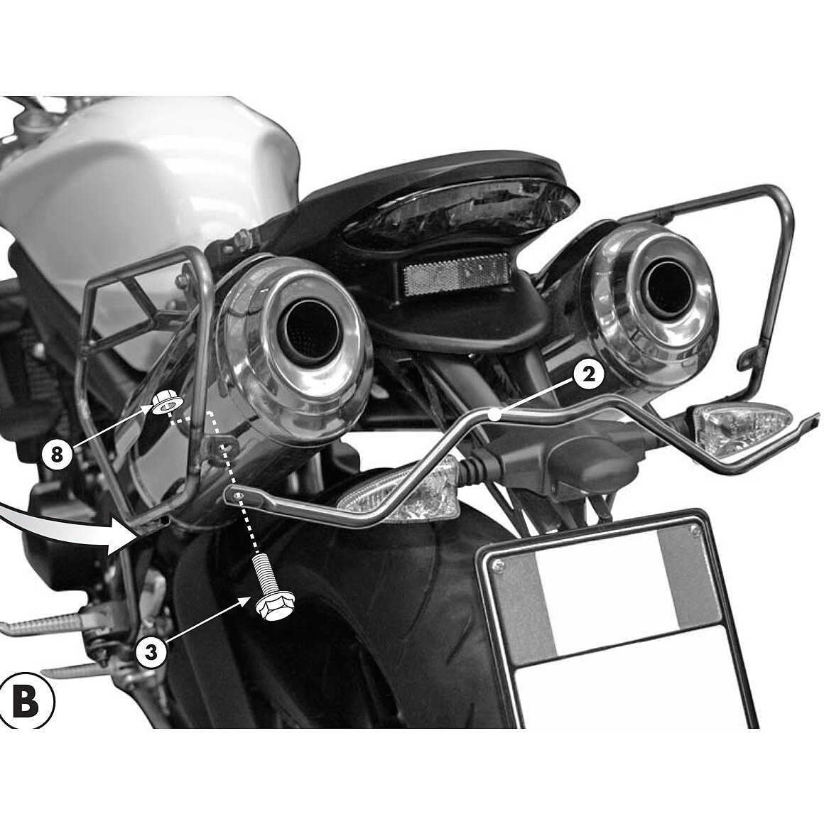 Side frames for Easylock or soft bags Givi TE705 For TRIUMPH Street ...