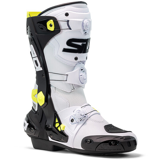 Sidi REX Racing Motorcycle Boot White Black Yellow For Sale Online ...