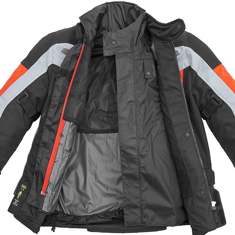 Spidi H2Out CE Touring Motorcycle Jacket VOYAGER EVO Ice Red Fluo For ...