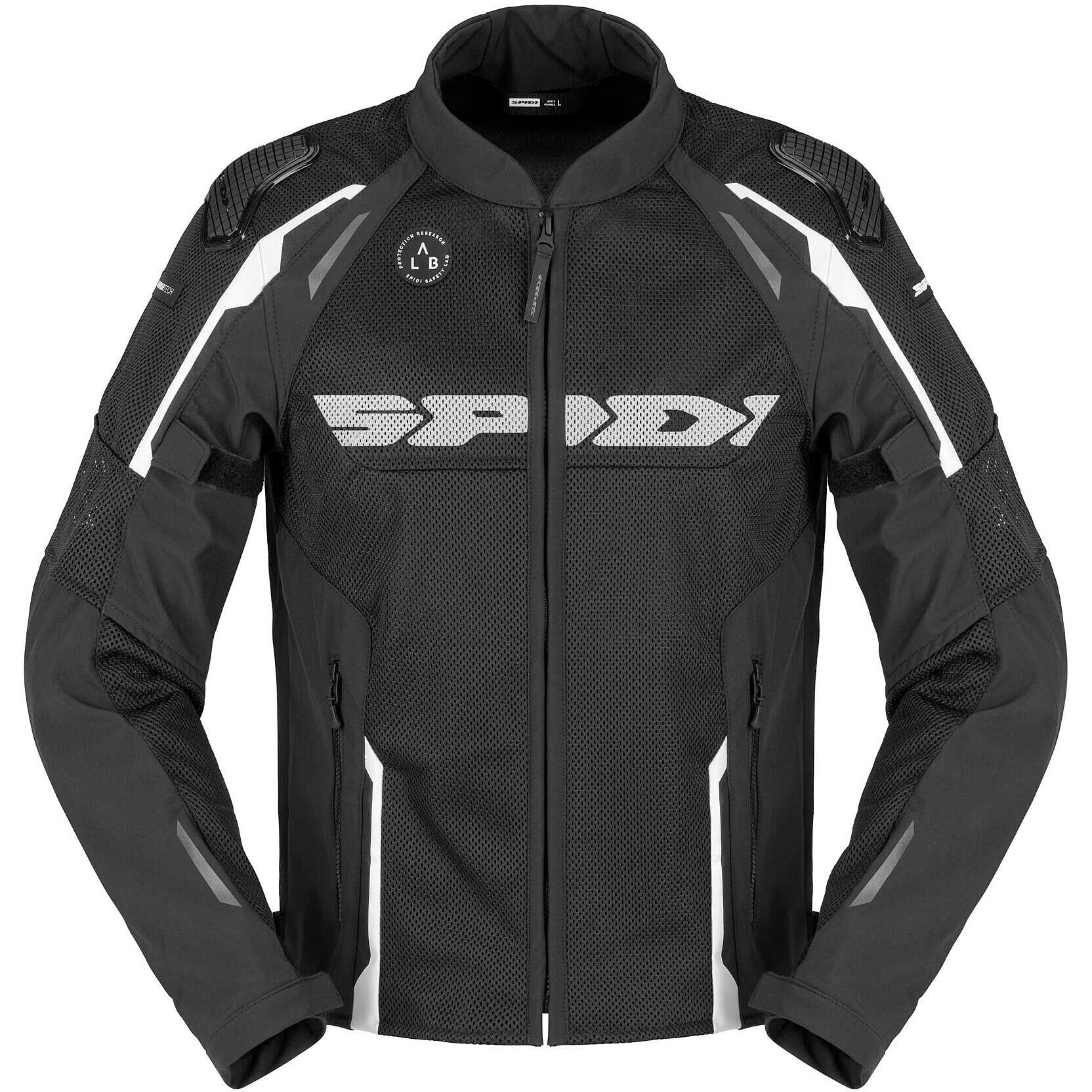 Spidi RACE WARRIOR 2 NET Fabric Motorcycle Jacket Black White For Sale ...