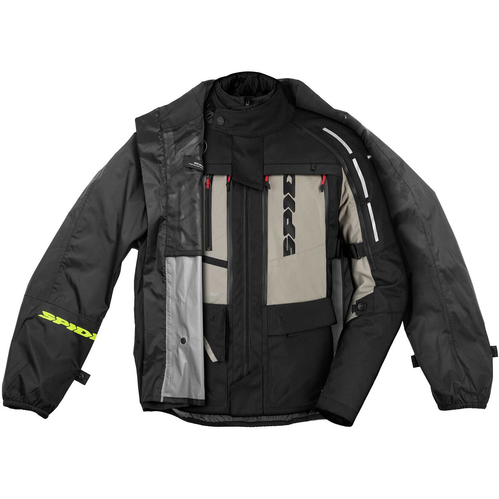 Spidi RAIN CHEST Inside Out Rain Jacket Black For Sale Online ...