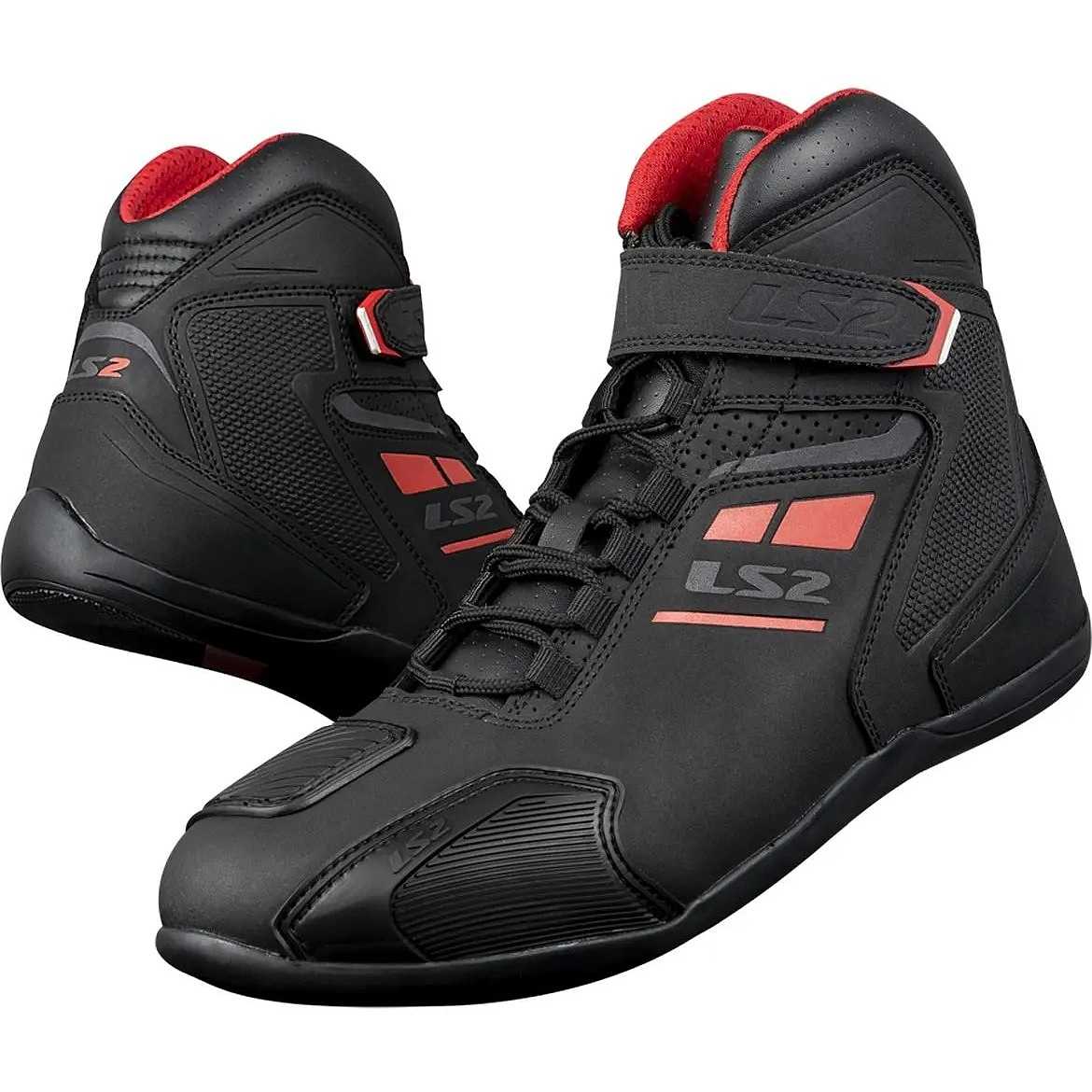 Sport Motorcycle Shoes LS2 GARRA MAN Black Red For Sale Online ...