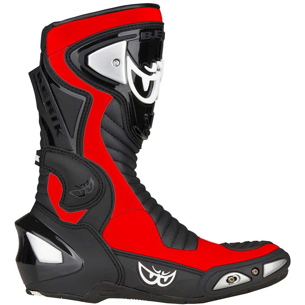 Stivali Moto Racing Berik Race- X Evo 1289-BK Nero Rosso Fluo Vendita Online - Outletmoto.eu