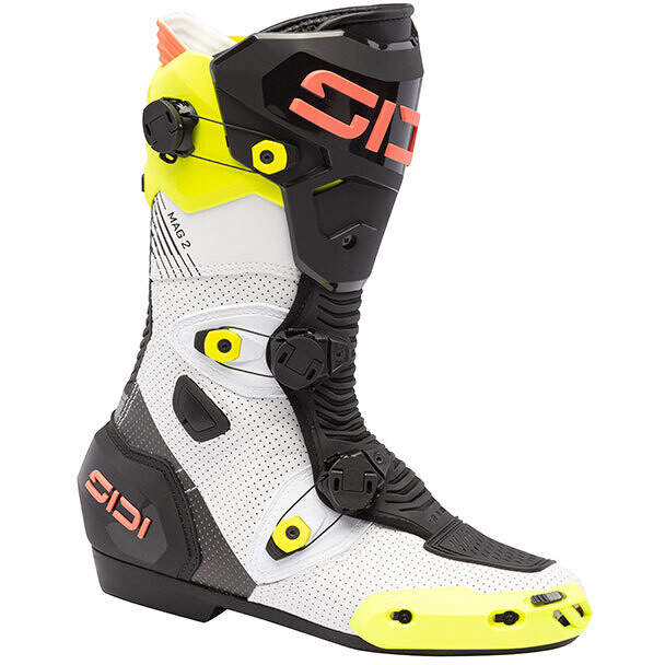 Stivali Moto Racing Sidi MAG 2 AIR Giallo Fluo Corallo Fluo Vendita ...