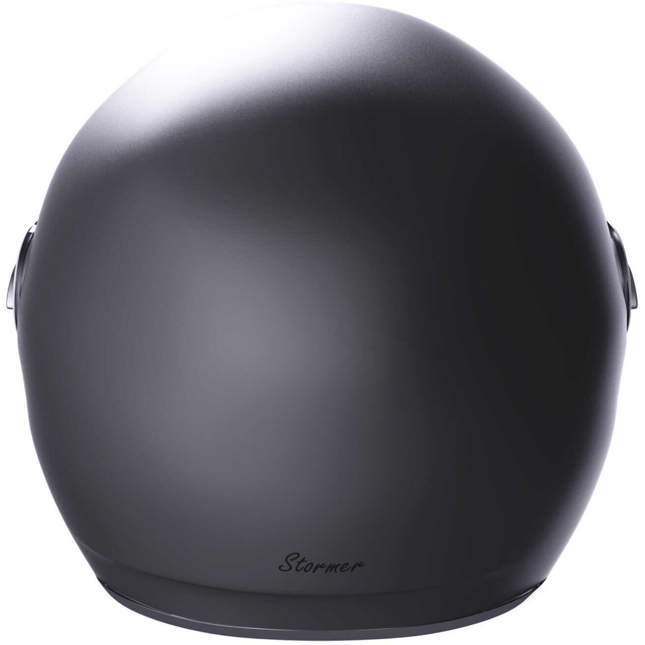 Stormer CLYDE Solid Gray Gun Metal Vintage Jet Motorcycle Helmet For ...