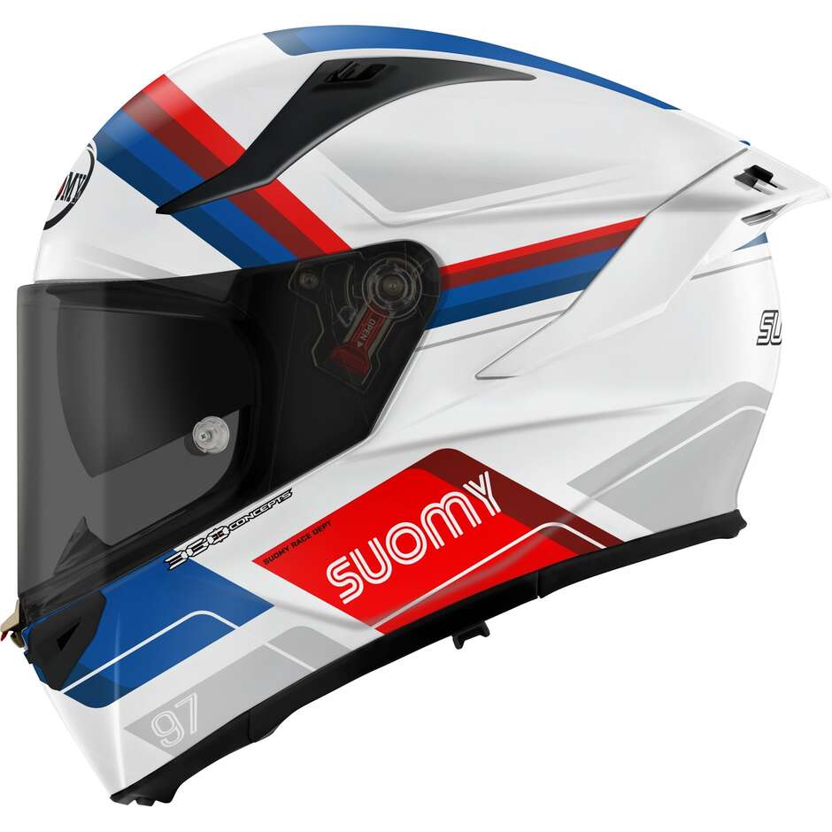 Suomy SPEEDSTAR 2 VANTAGE Full Face Motorcycle Helmet White Blue For ...
