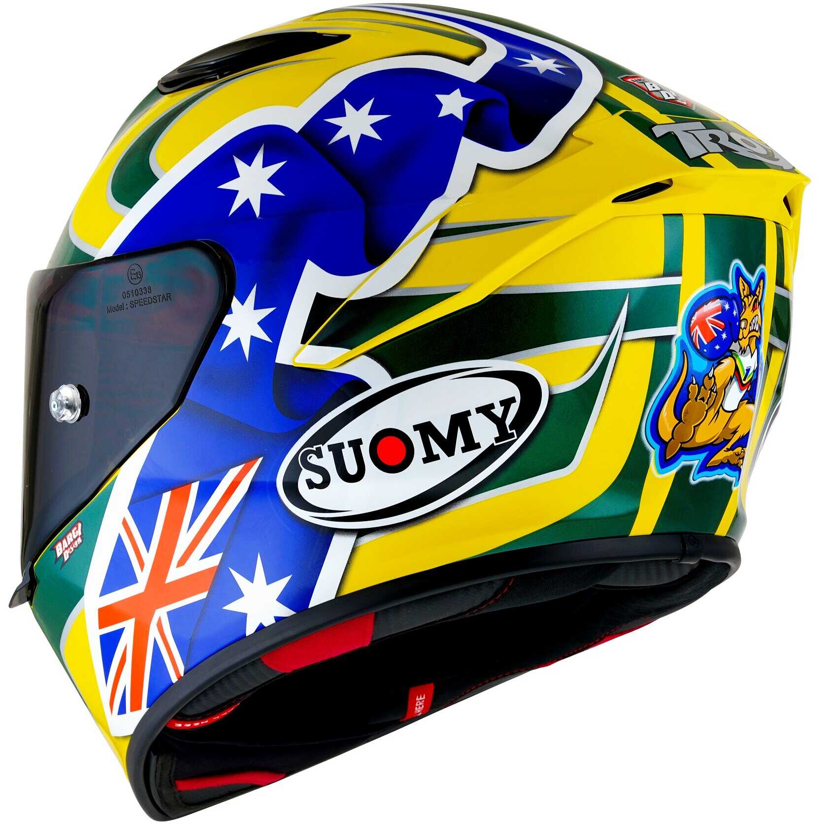 Suomy TRACK-1 Celebr. Integral Racing Motorcycle Helmet. TROY BAYLISS ...