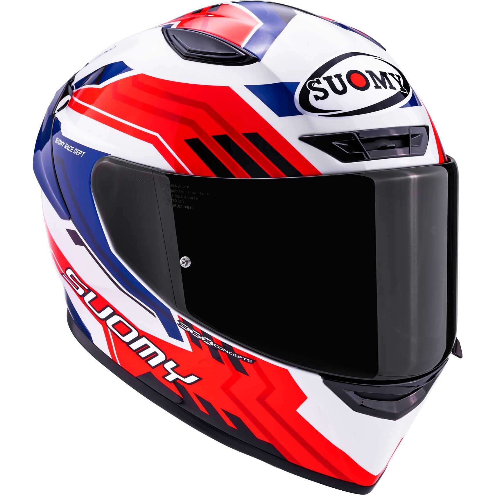 Suomy TRACK-1 FRAMEWORK Full Face Motorcycle Helmet White Red Blue For ...