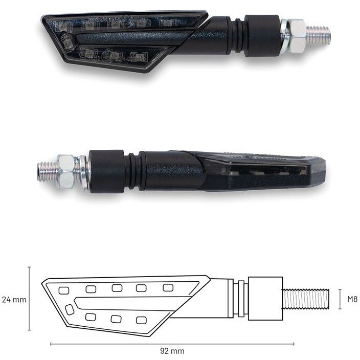 TAAC FR07 LED Motorcycle Indicators - Smoke Lens For Sale Online ...