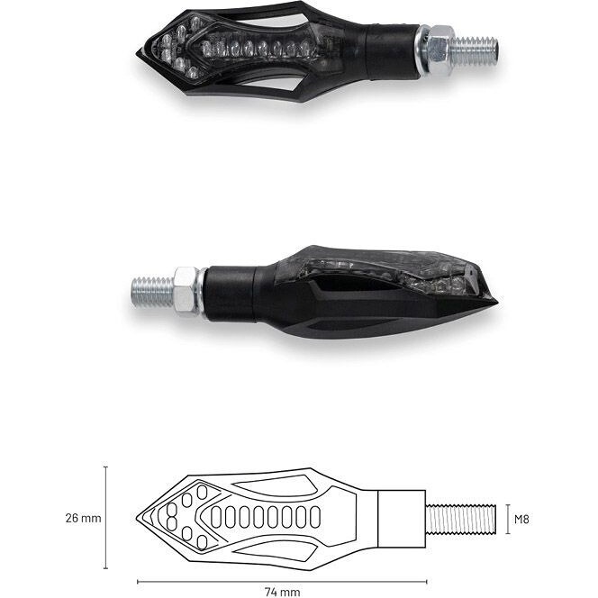 TAAC FR13 LED Motorcycle Indicators - Rear Position Light + Stop ...