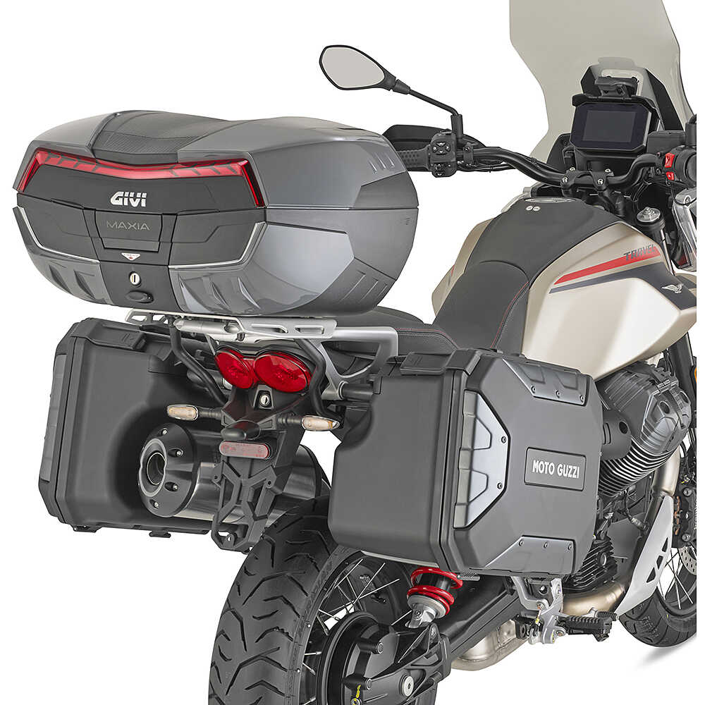 Top case moto Givi V58NNG MAXIA5 Monokey gris et rouge avec réflecteur Vente en Ligne ...