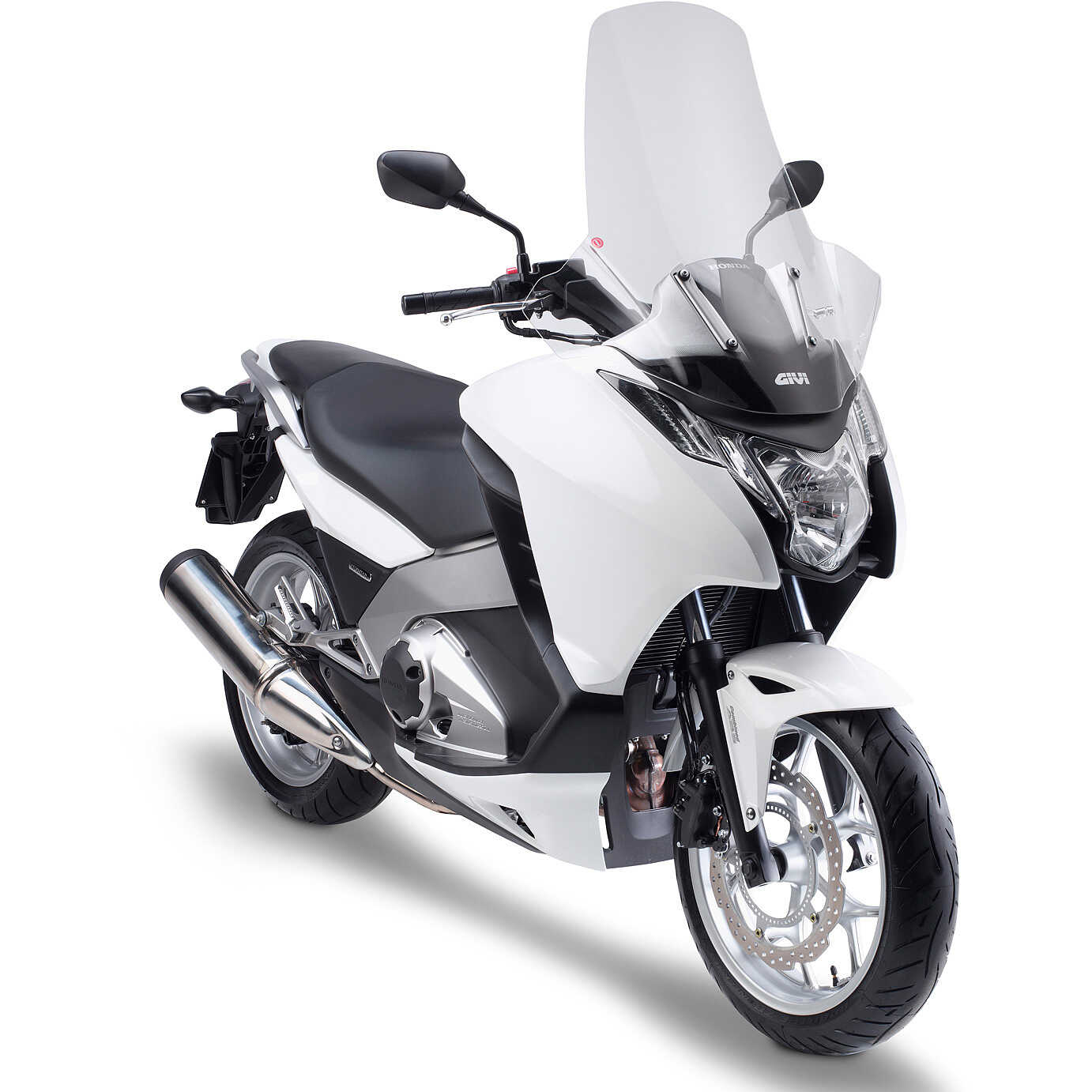 Transparent windshield with hand guards Givi D1109ST For HONDA Integra ...
