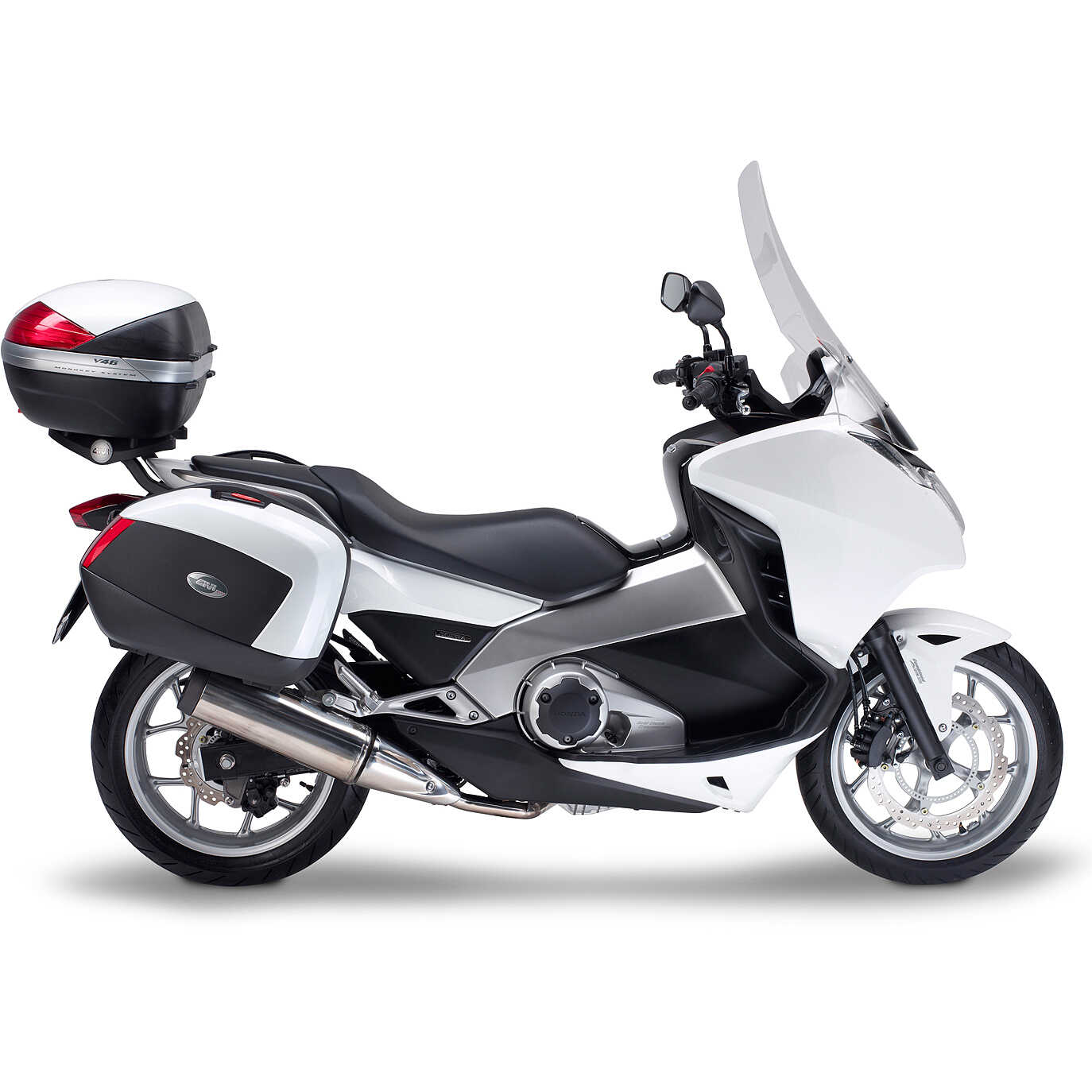 Transparent windshield with hand guards Givi D1109ST For HONDA Integra ...