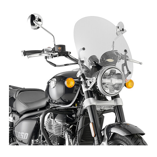 Transparent windshieldGivi 9058A For ROYAL ENFIELD Super Meteor 650 (23 ...