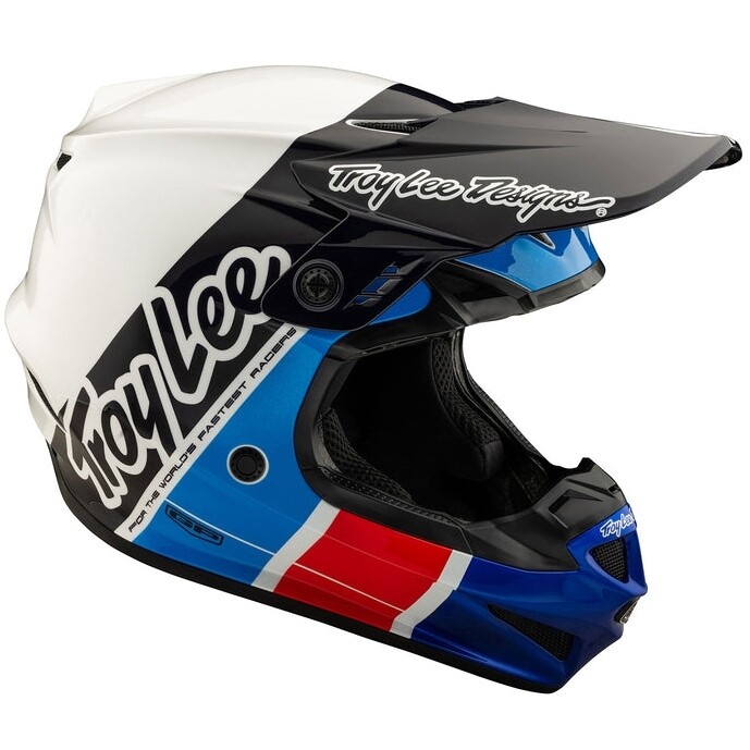 Troy Lee Design GP RUNNER BLUE Cross Enduro Motorcycle Helmet Blue Red ...