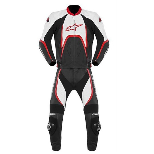 Tuta Moto Divisibile in Pelle Alpinestars ORBITER 2PC LEATHER SUIT Nero ...