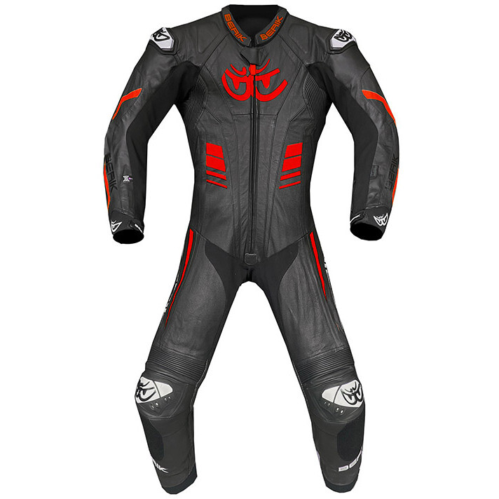 Tuta Moto Intera Berik 2.0 In Pelle Di Canguro LS1 9059 KC Nero Rosso Vendita Online - Outletmoto.eu