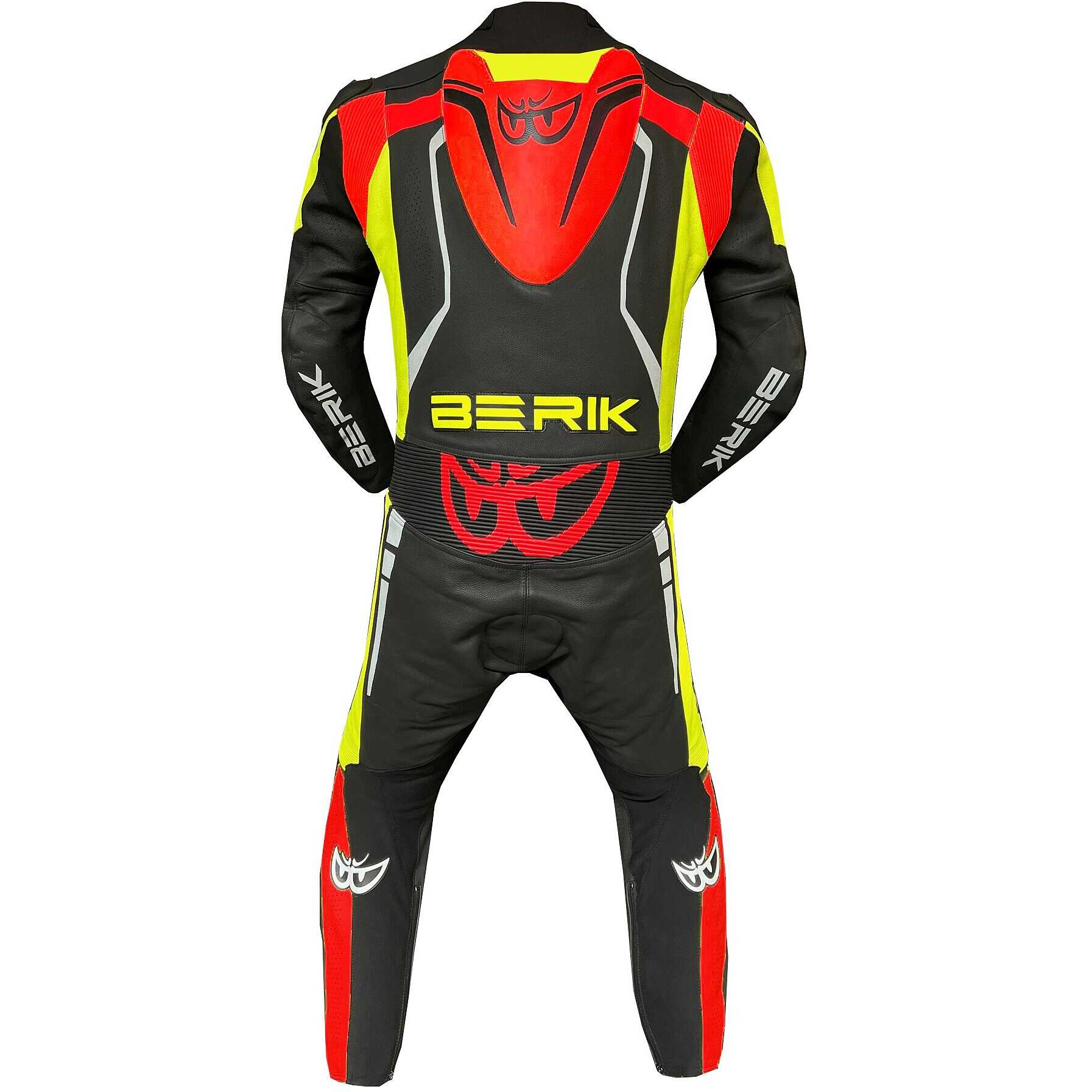 Tuta Moto Professionale In Pelle Berik 2.0 Ls1-171334FR Nero Giallo ...