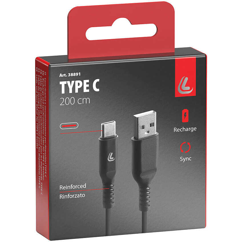 Usb Cable > Usb Type C - 200 cm Black For Sale Online - Outletmoto.eu