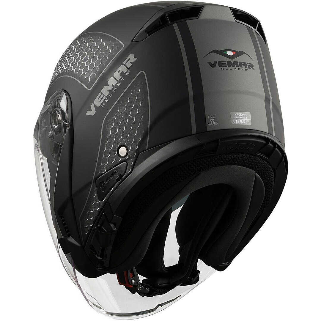 Vemar FENG Double Visor HIVE Matt Gray Motorcycle Jet Helmet For Sale ...