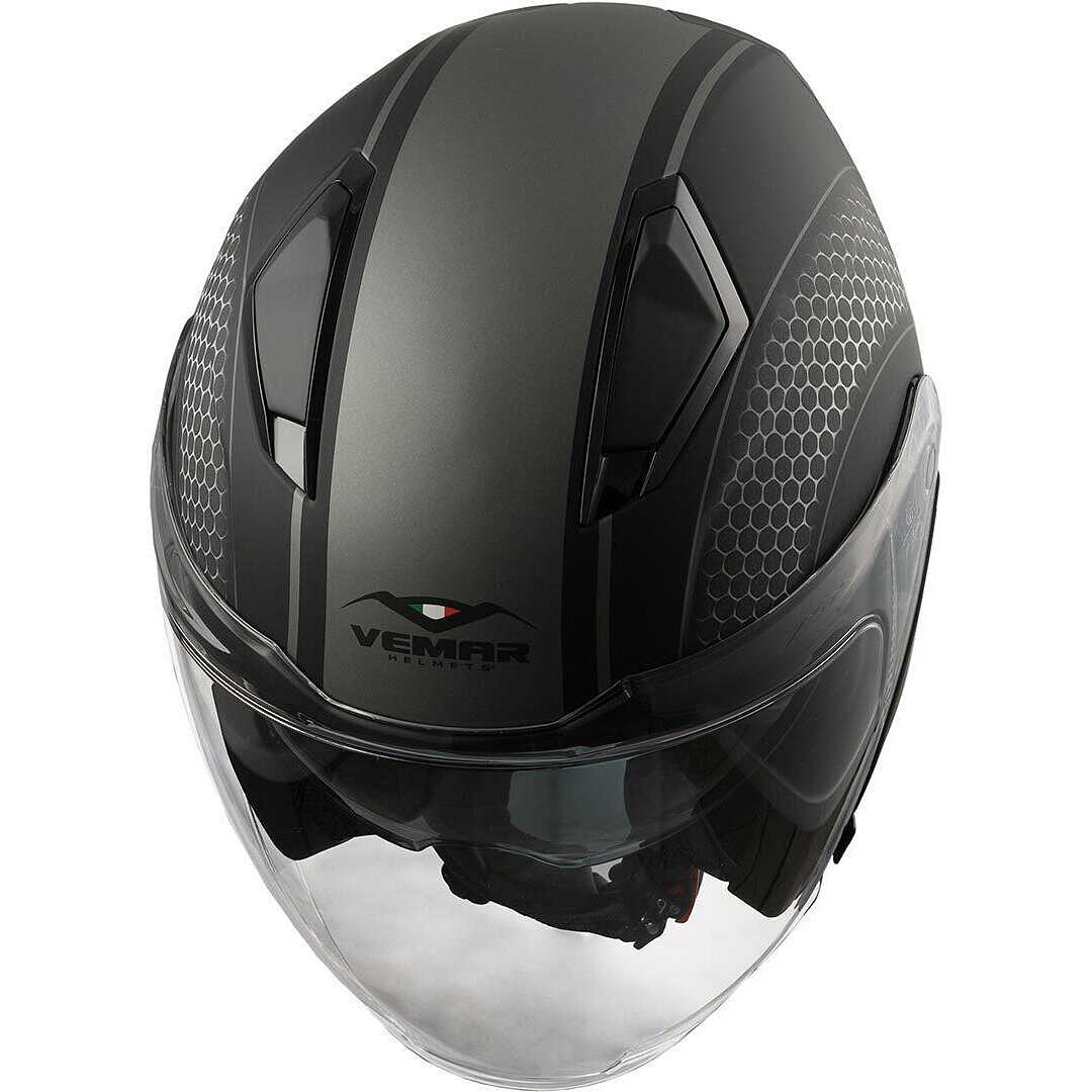 Vemar FENG Double Visor HIVE Matt Gray Motorcycle Jet Helmet For Sale ...