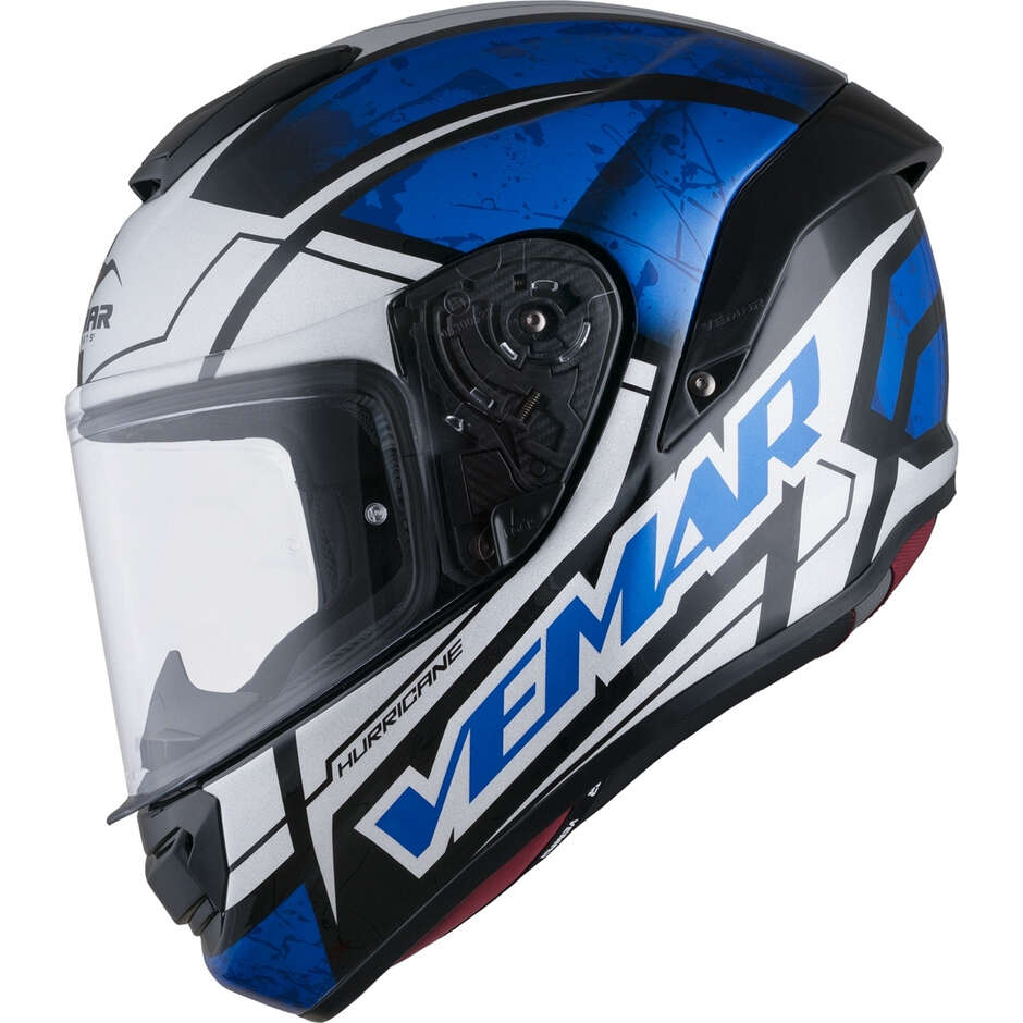 Vemar Hurricane H044 Claw Blue Fiber Full Face Motorcycle Helmet For ...