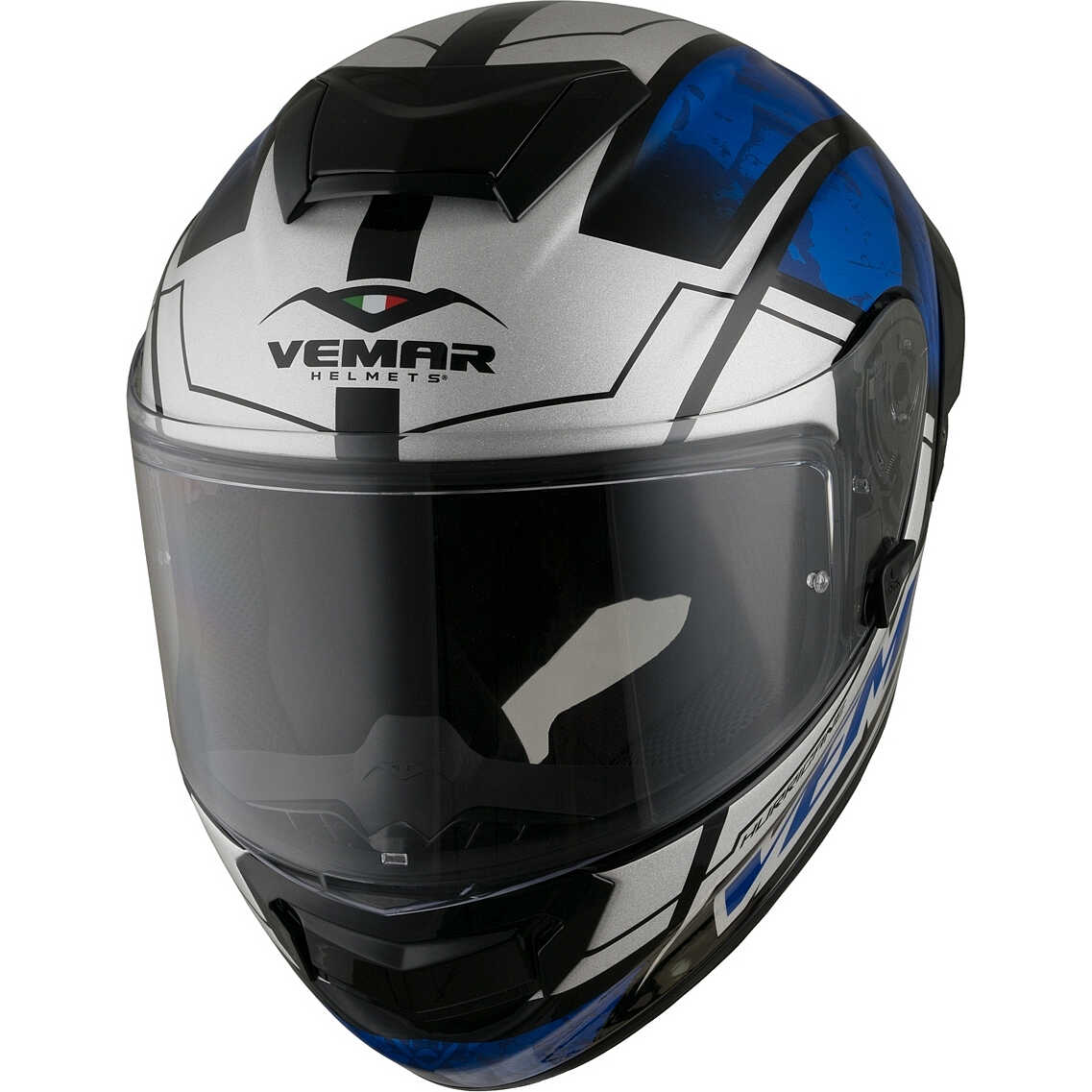 Vemar Hurricane H044 Claw Blue Fiber Full Face Motorcycle Helmet For ...