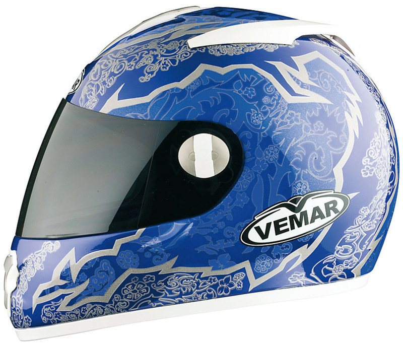 Vemar Motorcycle Helmet Integrale EVO VTX Fiber Tricomposita Blue For ...