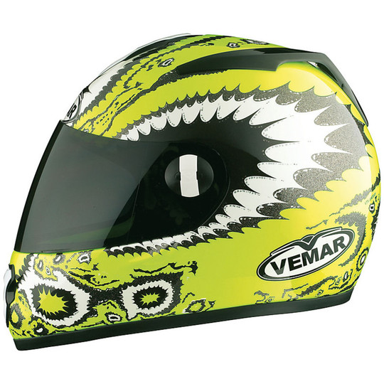 Vemar Motorcycle Helmet Integrale EVO VTX Fiber Tricomposita Yellow Hi ...