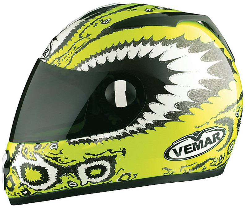 Vemar Motorcycle Helmet Integrale EVO VTX Fiber Tricomposita Yellow Hi ...