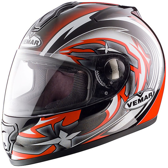 Vemar Motorcycle Helmet Integrale EVO VTX Tricomposita Multi Fiber Red ...