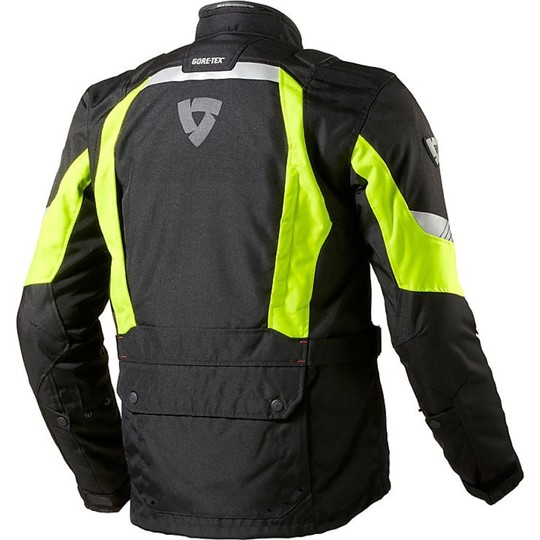 Veste de moto Rev'it en Gore-Tex Neptune GTX noir / jaune néon Vente en ...