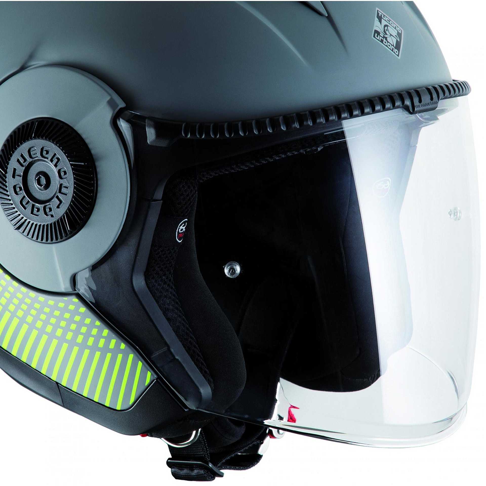 Visiere Helme Tucano Urbano Langes transparentes Visier für El'Tange ...