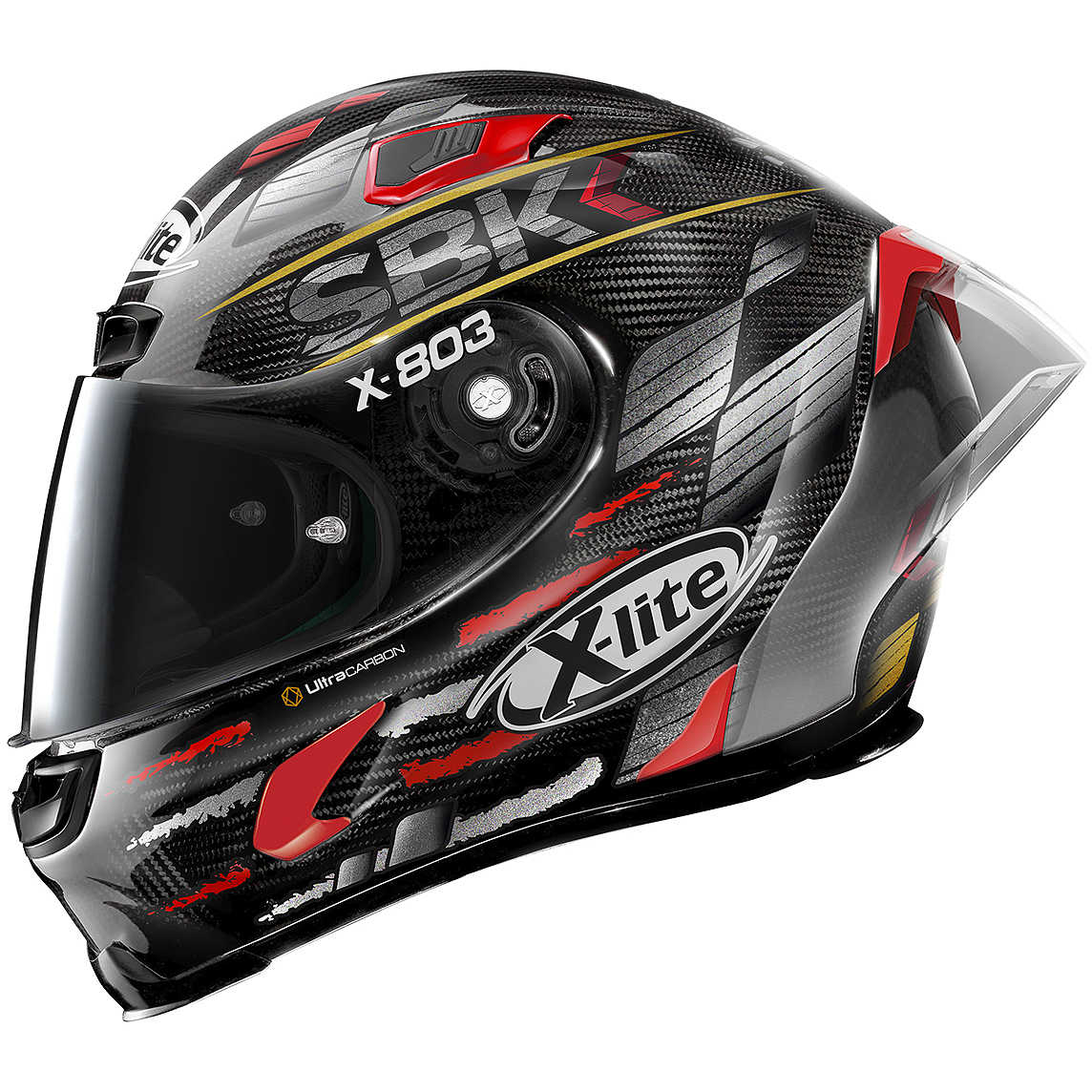 Vollcarbon Motorradhelm X-Lite X-803 RS Ultra Carbon SBK 032 Rot Online ...