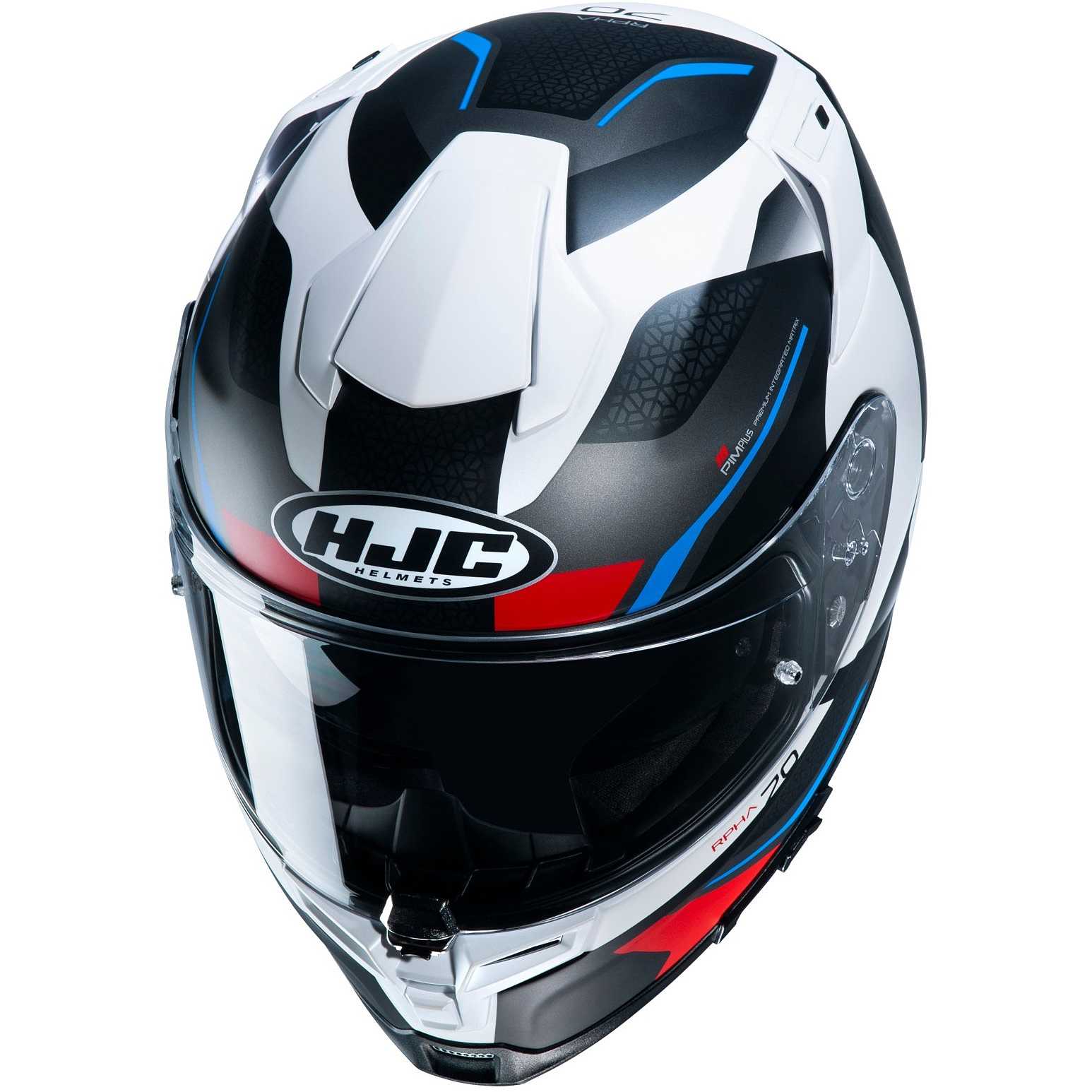 Vollgesichts-Motorradhelm aus Faser HJC RPHA 70 KOSIS MC21SF Schwarz ...