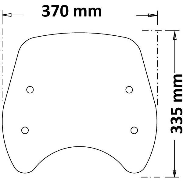 Windshield Isotta ROYAL ENFIELD SUPER METEOR 650 From 2023 Matt Black ...