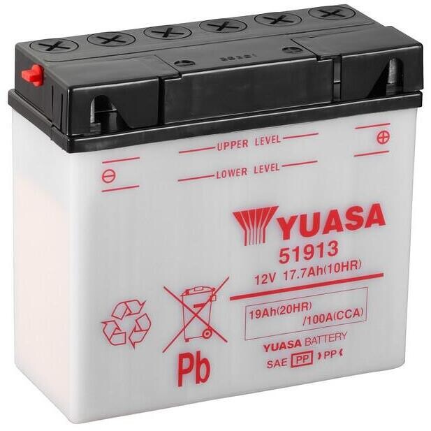 Yuasa 51913 12v/19ah Motorcycle Battery For Sale Online - Outletmoto.eu